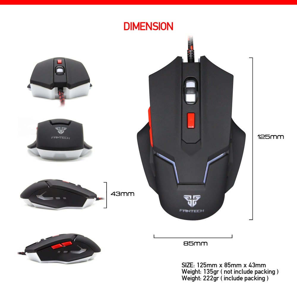 Fantech Gaming Mouse V4 -Latest 6D Full Function LED - Achat jeux video ...