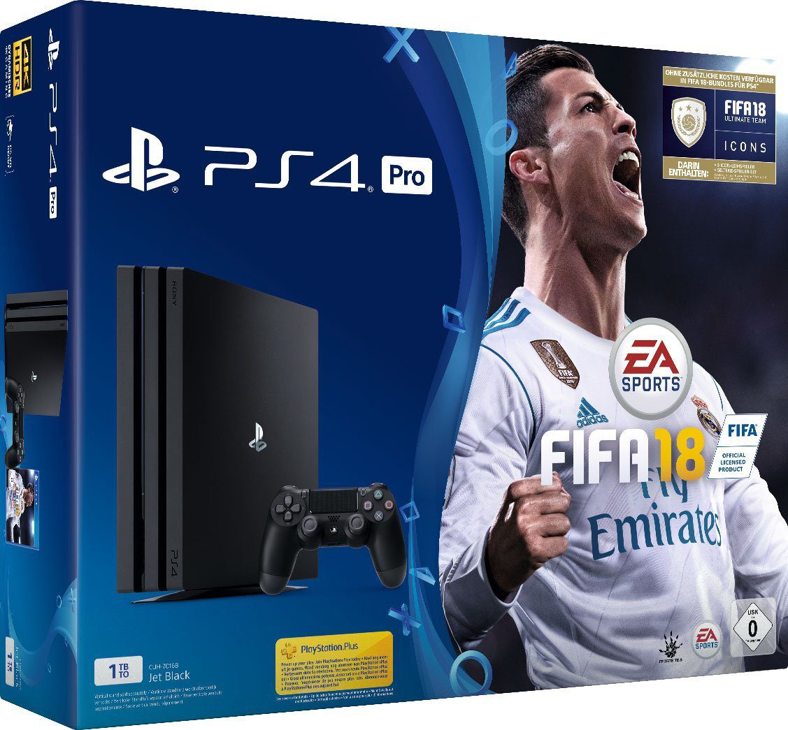SONY - PS4 PRO 1To Noire + FIFA 18 - Achat jeux video Maroc - Playmaroc.com