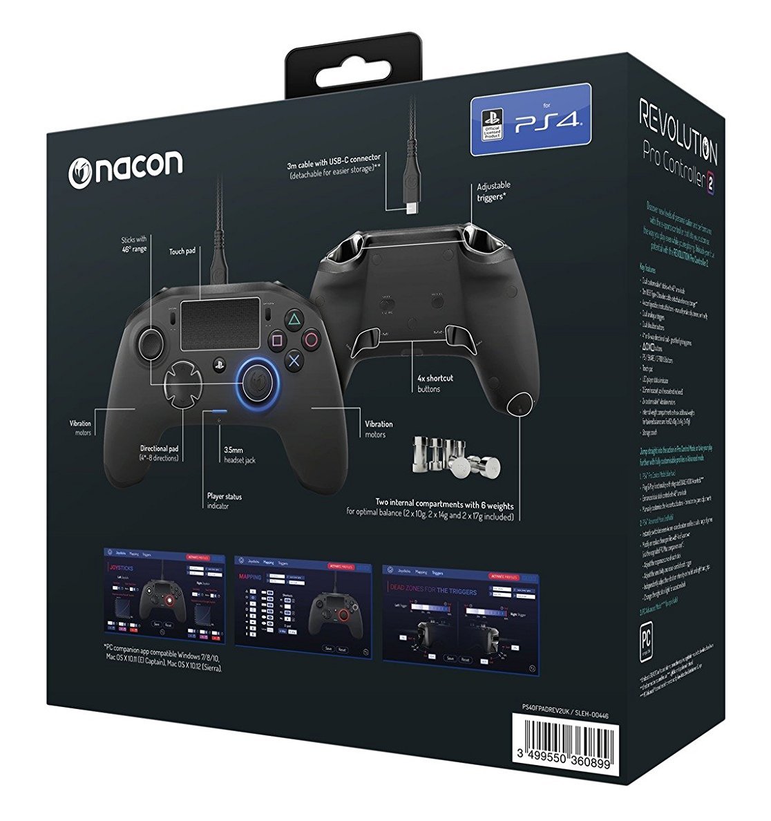 Manette Nacon PS4 Revolution PRO Controller V2 - Noir - Achat jeux ...