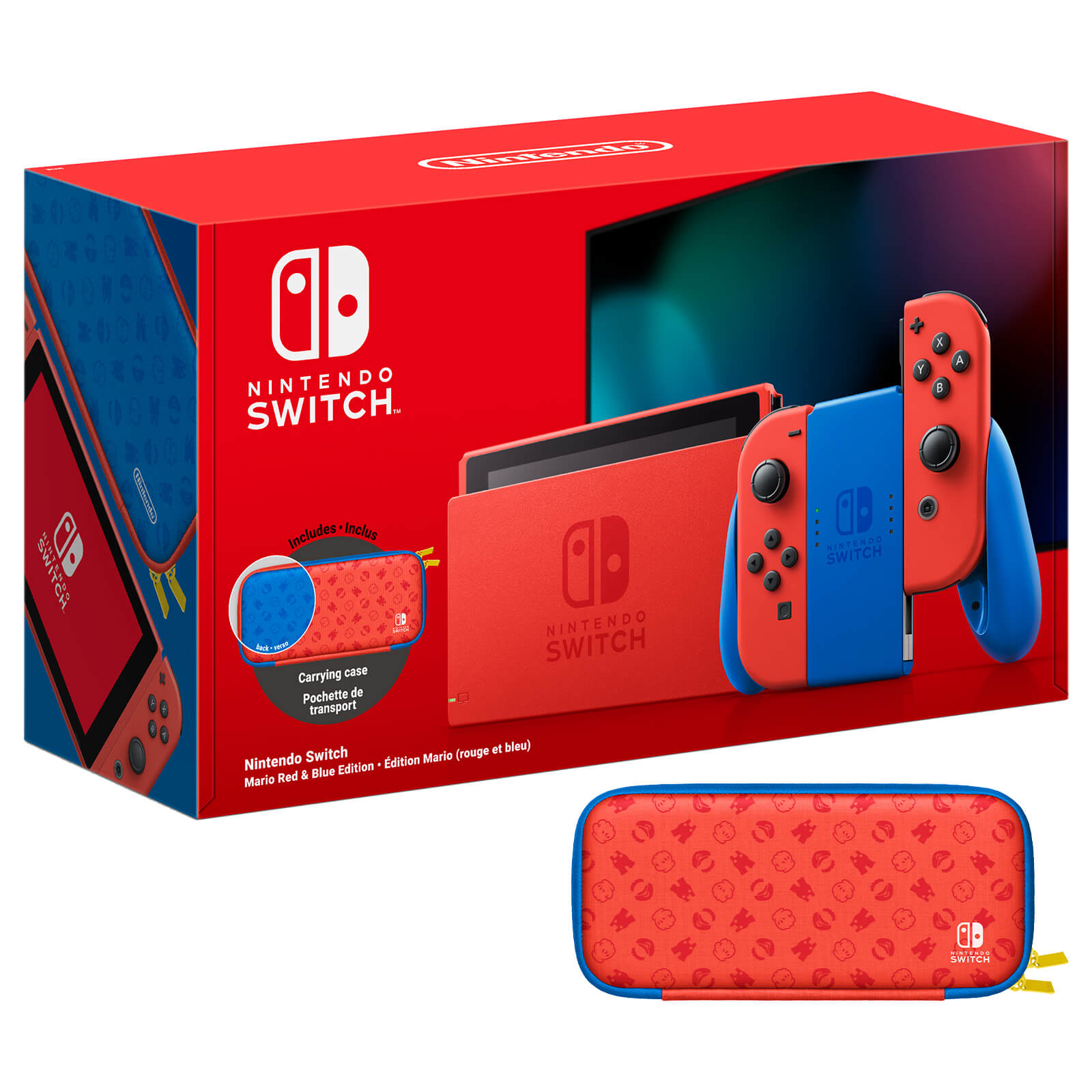 Nintendo Switch V2 Edition Mario Red & Blue - Achat jeux video Maroc ...