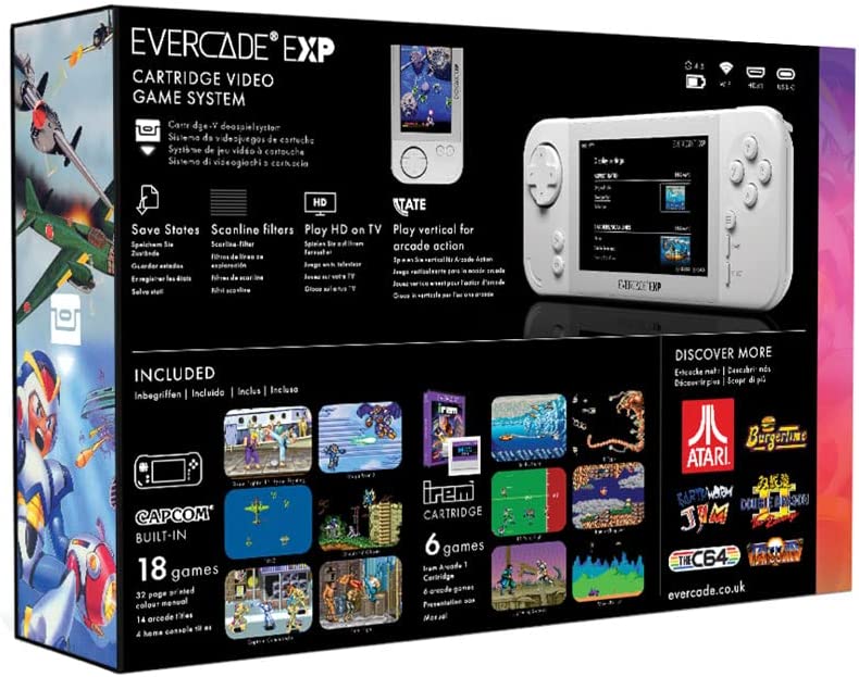 Console Retro Blaze Evercade EXP + 18 jeux Capcom intégrés + Cartouche ...
